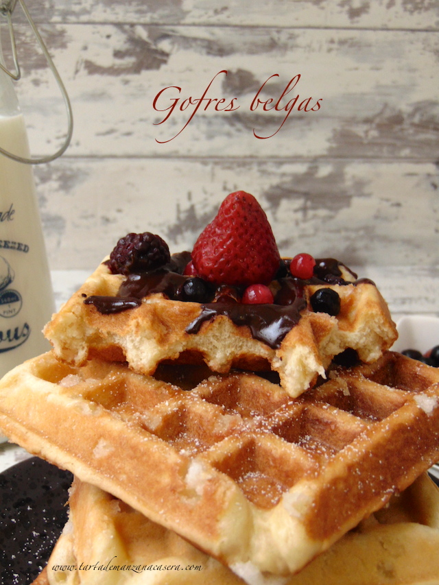 Auténticos gofres belgas | Tarta de manzana