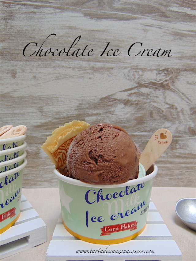 Helado cremoso de chocolate | Tarta de manzana